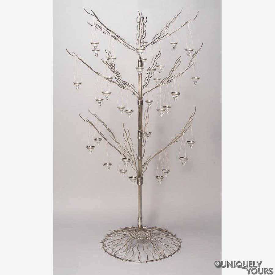 Nickel Tree with 36 Hanging Votive Candle Holders #79993,Uniquely Yours ...