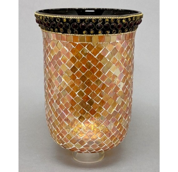 Mosaic Glass Hurricane 10"H #20157,Uniquely Yours. Transform your space ...