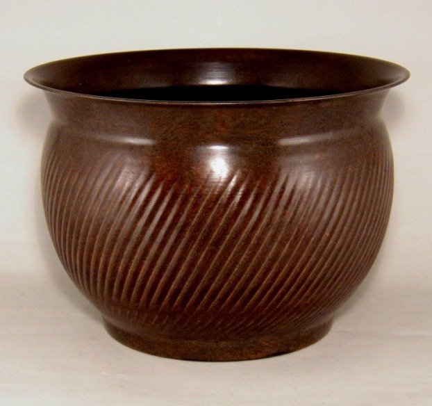 Dark Brown Planter Swirl Pattern Tree Large | 14.00" x 10.00"H ...